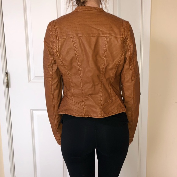 Jackets & Coats | Chestnut Faux Leather Jacket Xs | Poshmark